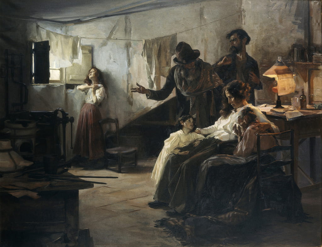 Die Familie des Anarchisten am Tag seiner Hinrichtung... (#1428146)