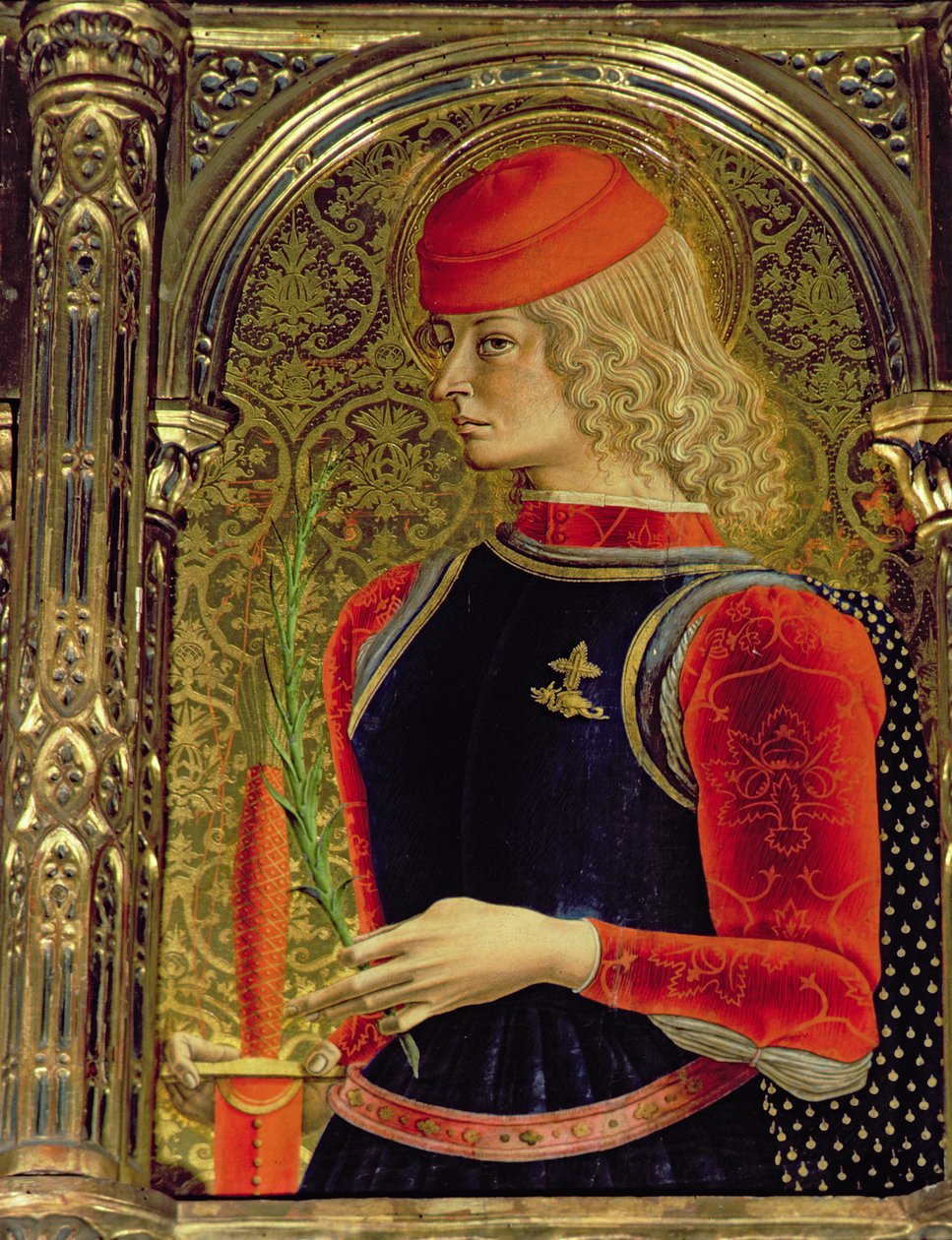 Heiliger Georg (Detail) von Carlo Crivelli: Kunstdruck