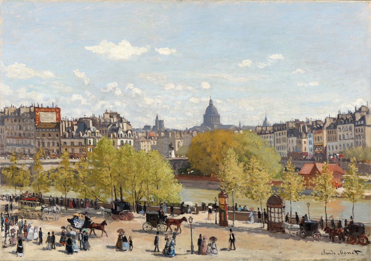 Quai du Louvre, Paris, 1866-67 von Claude Monet: Kunstdruck