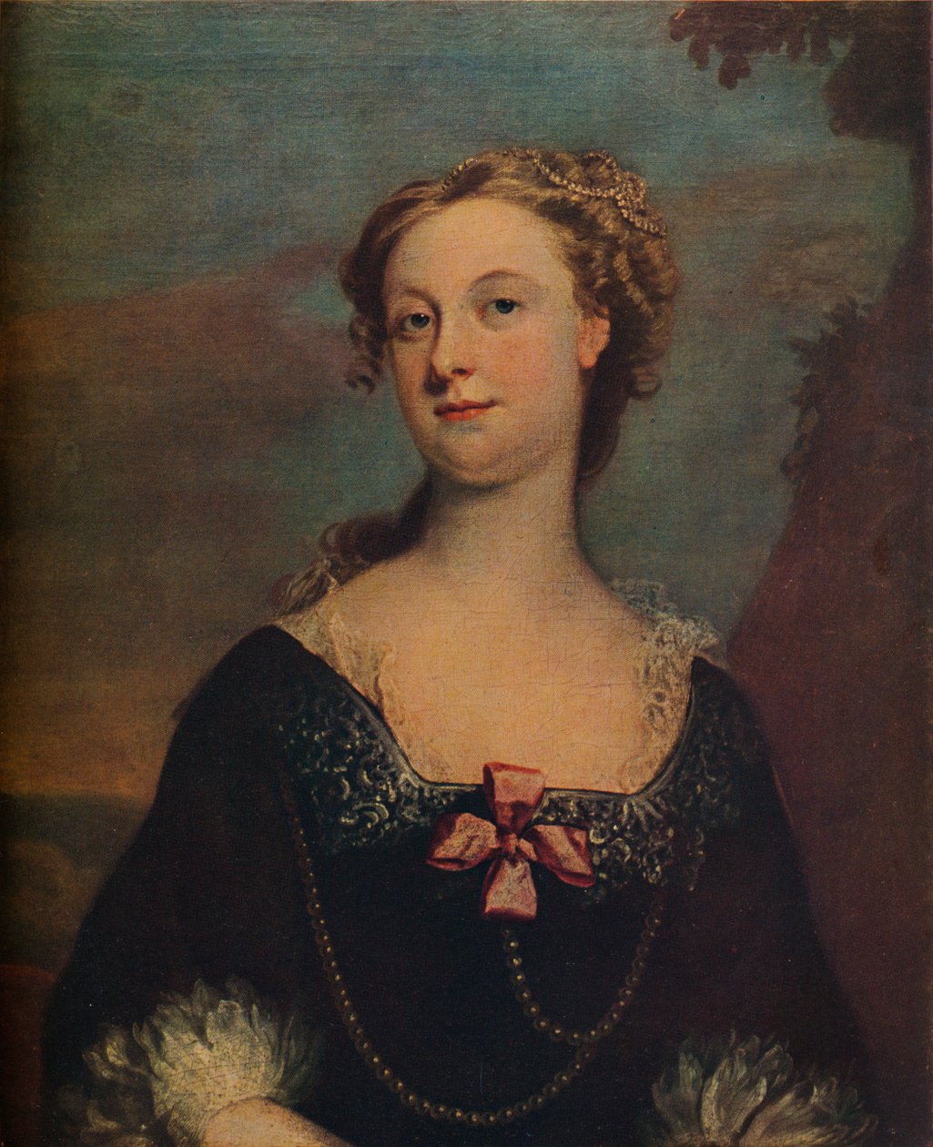 Mary Rossam, um 1734 von Joseph Highmore: Kunstdruck