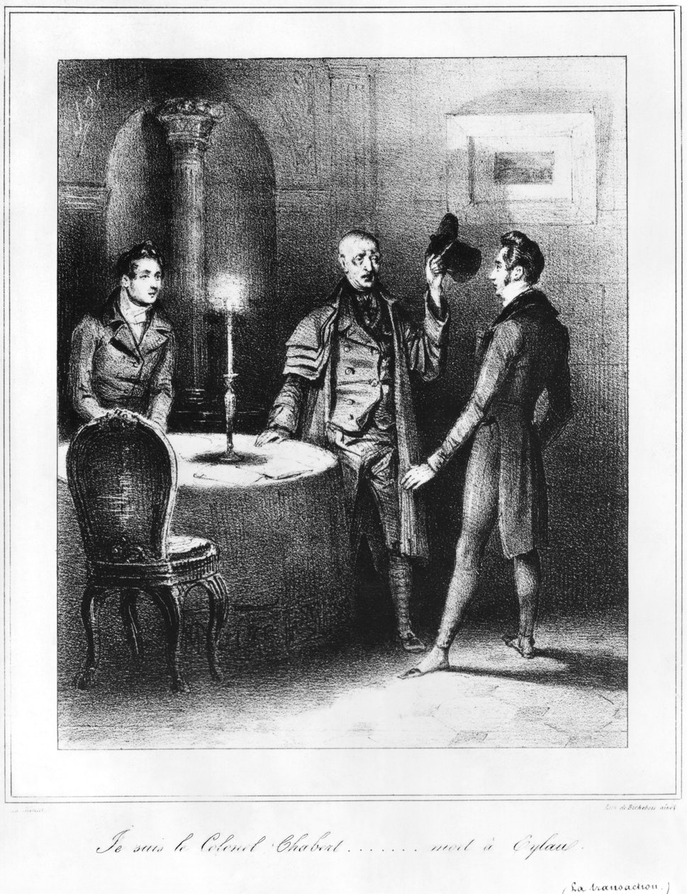 Oberst Chabert, Illustration aus 'Le Colonel Chabert' von Honore de ...