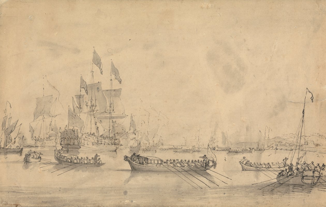 Landung von Wilhelm von Oranien in Tor Bay von Peter Monamy