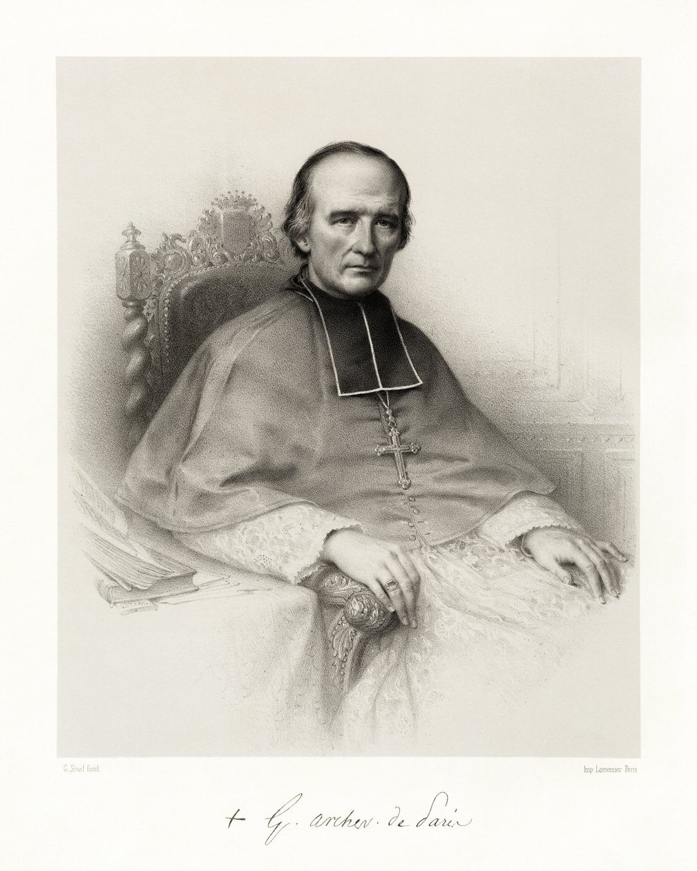 Georges Darboy von Pierre Gustave Eugene Staal: Kunstdruck