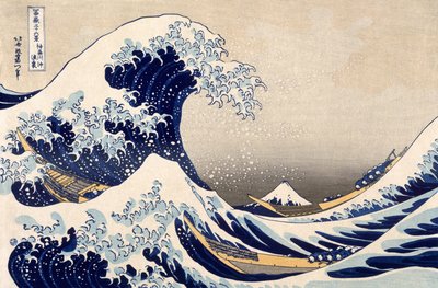 Die große Welle vor Kanagawa aus der Serie '36 Ansichten des Berges ...