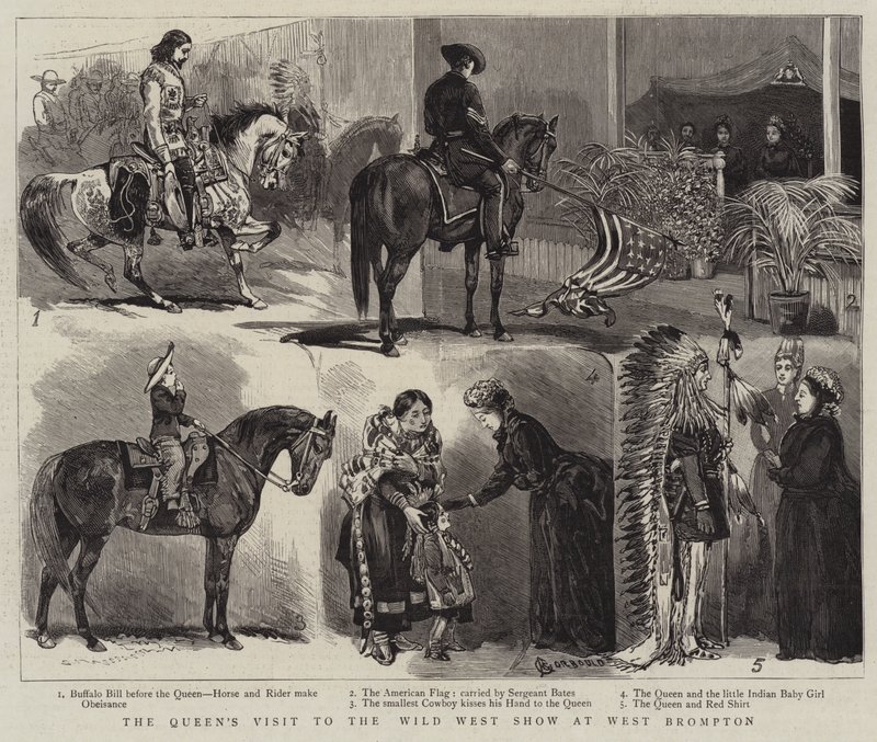 Der Besuch der Königin bei der Wild West Show in West Brompton