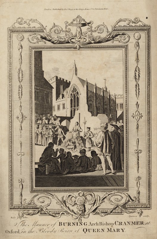 Die Art und Weise, wie Erzbischof Cranmer in Oxford verbrannt wurde